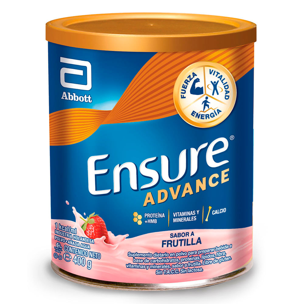 Ensure Advance Suplemento en Polvo Frutilla | Farmaplus - pedidosfarma