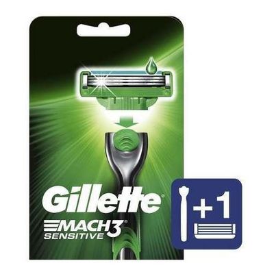 Gillette Máquina De Afeitar Mach3 Sensitive Recargable 1 Un - pedidosfarma