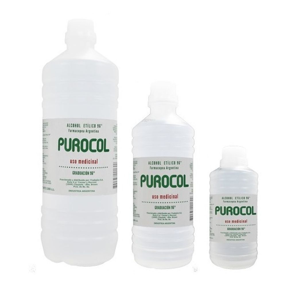 Purocol Alcohol Etílico 96 ° Uso Medicinal 500 Ml - pedidosfarma