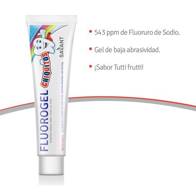 Fluorogel Chiquitos +2 Años Tutti Frutti Gel X 60 Gr. - pedidosfarma