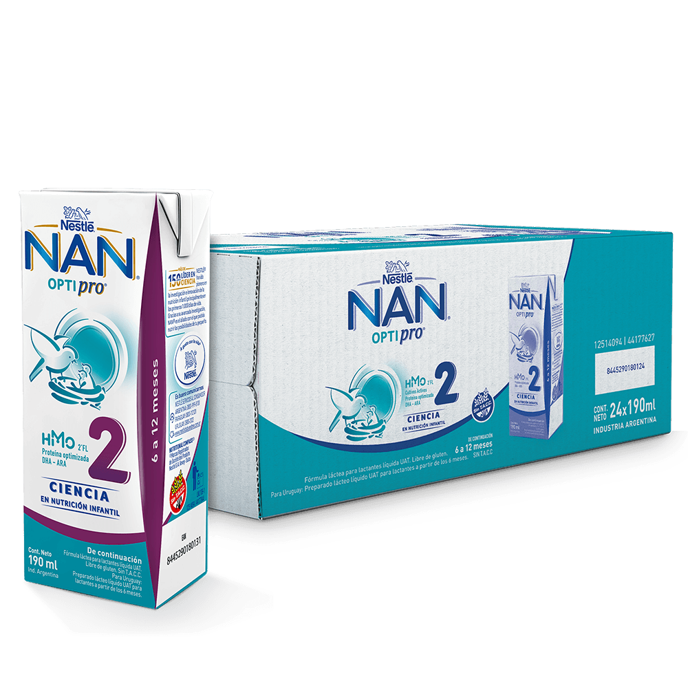 Nan Optipro 2 Leche Infantil Liquida: Pack 24 Bricks 190ml - pedidosfarma